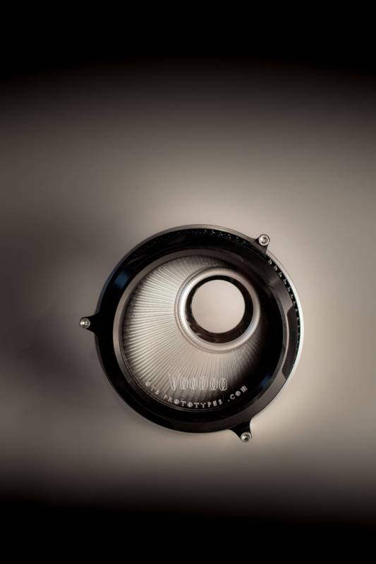 OTB - Voodoo Air Cleaner Kit (Silver w/ Black Window Bezel) for Indian ...